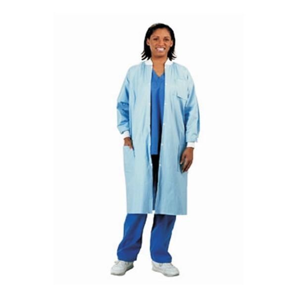 Lab Coat Lab Large Blue 30/Ca – Surgical Supplies NY